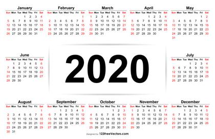 Free Download Calendar 2020 Template