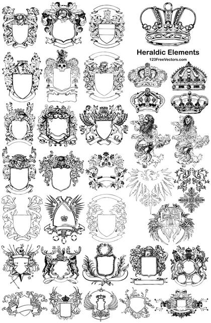 Hand Drawn Sketch Heraldic Shield
