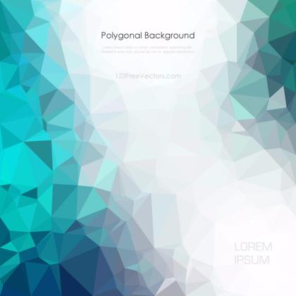 Blue Turquoise Polygonal Triangular Background