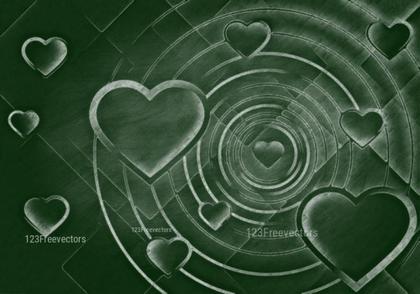 Green Love Background Vector Art