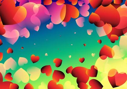 Free Download Colorful Heart Wallpaper Background