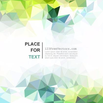 Light Green Polygonal Triangular Background Free