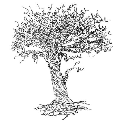 Free Download Hand-Drawn Scribble Tree Illustration