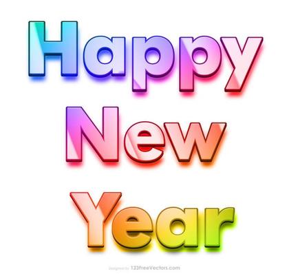 Free Download Happy New Year Text Graphic