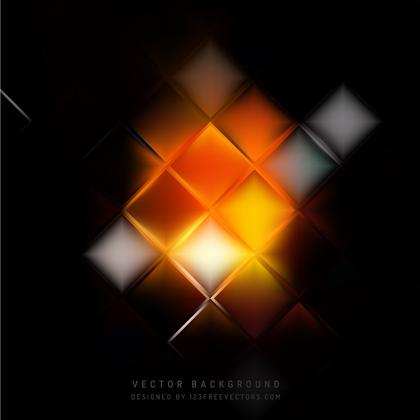 Black Orange Fire Polygon Background