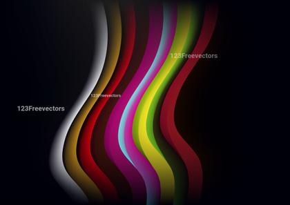 Abstract Wavy Color Bands Background