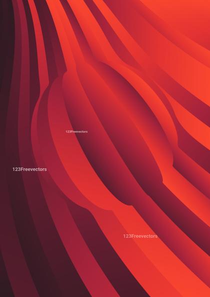 Abstract Red Gradient Wave Background