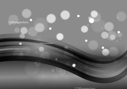 Abstract Grey Gradient Wavy Background Vector Illustration