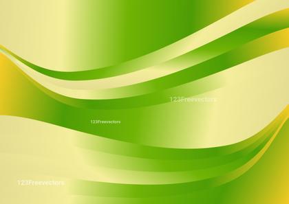 Wavy Green and Yellow Gradient Background