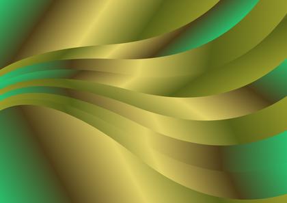 Free Download Abstract Green and Gold Gradient Wavy Background