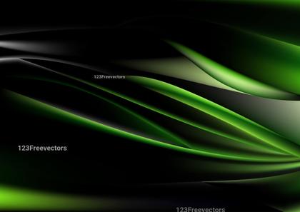 Abstract Green Wave Background