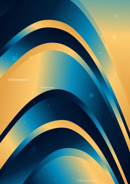 Blue and Gold Gradient Abstract Background