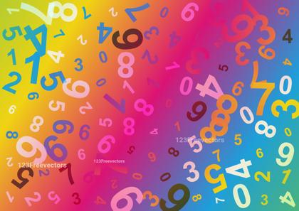 Colorful Numbers on Gradient Background