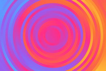 Free Download Pink Blue and Orange Gradient Concentric Circles Background Vector Graphic