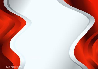 Abstract Red Wave Border Background