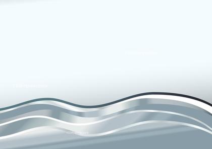 Blue and Grey Wavy Background Template with Space for Your Text