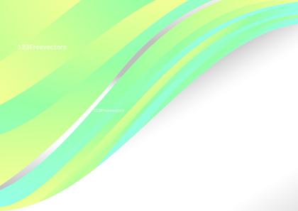 Wavy Green and Yellow Abstract Background