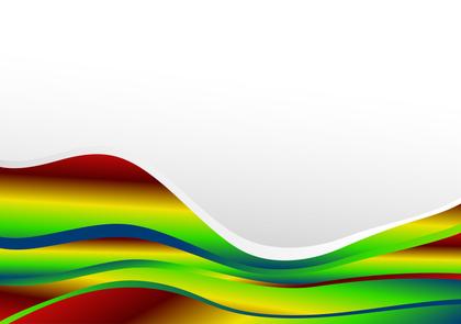 Free Download Red Yellow and Green Wavy Background with Space for Your Text