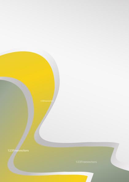 Modern Abstract Background with Yellow and Gray Curves