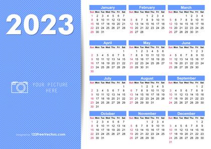 Free Download 2023 Yearly Calendar