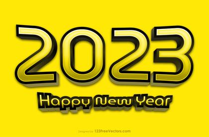 Free Download Yellow New Year Background 2023