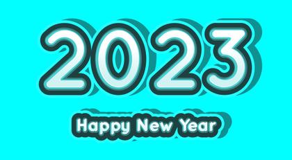 Free Download Blue New Year Background 2023