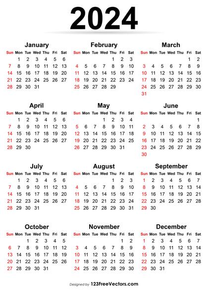 Free Download Printable Calendar 2024