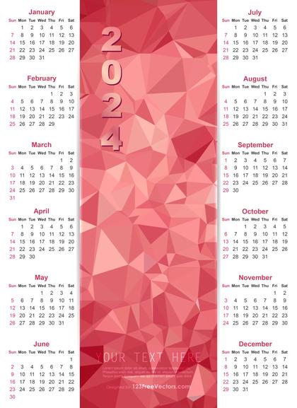 Free Download 2024 Calendar One Page