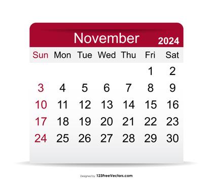 Free Download 2024 November Calendar