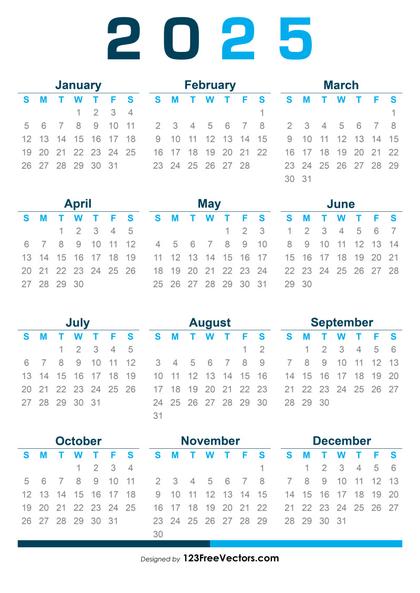 Free Download Calendar 2025