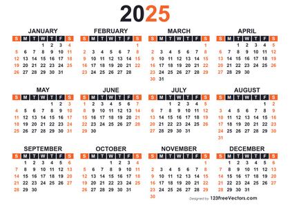 170+ 2025 Calendar | Free Vectors, Photos, Artwork Images | 123Freevectors