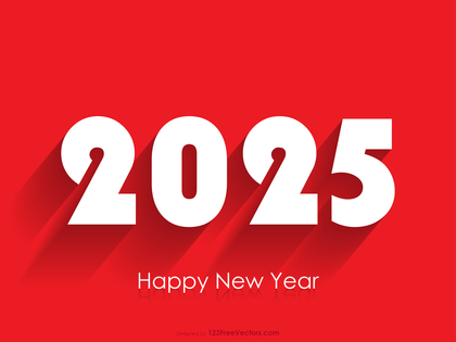 Free Download New Year Red Background 2025