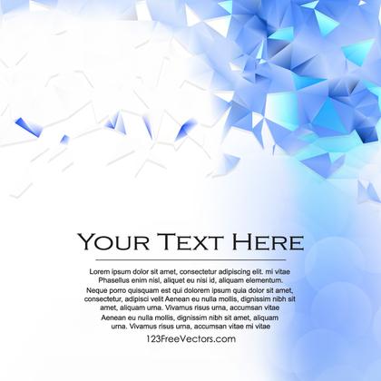 Abstract Blue White Polygonal Triangular Background Template