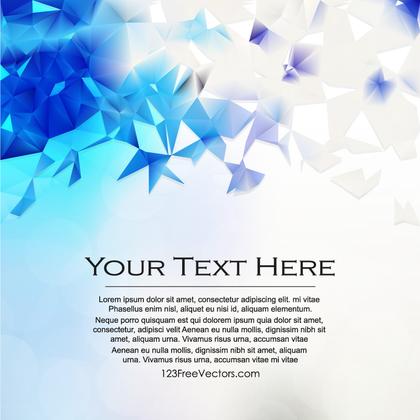Abstract Blue White Triangle Polygonal Background Template