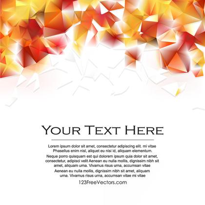 White Orange Polygon Background Template