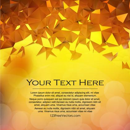 Orange Polygon Triangle Background