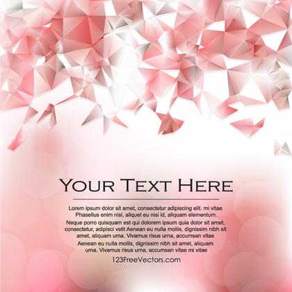 Abstract Light Pink Polygonal Triangular Background