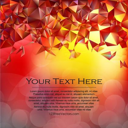 Red Yellow Polygonal Triangular Background