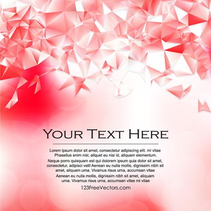 Light Red Polygonal Triangular Background Template