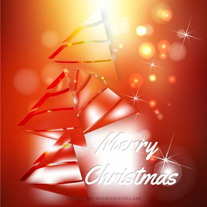 Red Yellow Christmas Tree Background Design