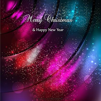 Colorful Sparkles Christmas Snowflake Background Template