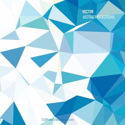 Polygonal Triangular Blue Background Vector