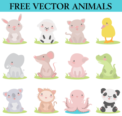Free Vector Cartoon Animals