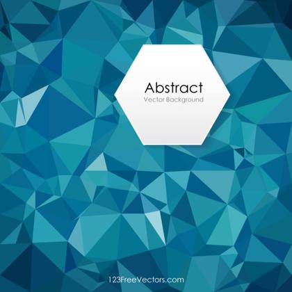 Dark Turquoise Polygonal Triangular Background Template