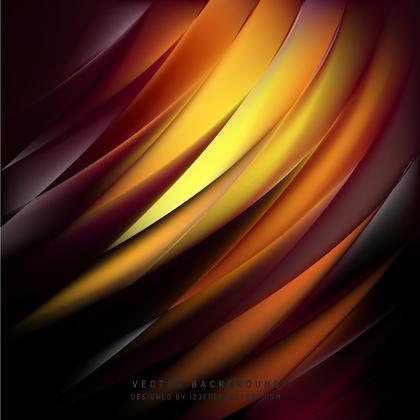 Black Orange Fire Wave Background Template