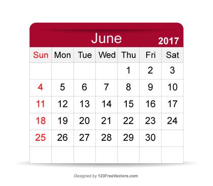 June 2017 Calendar