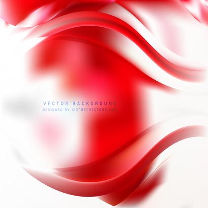 Abstract Red White Wave Design Background
