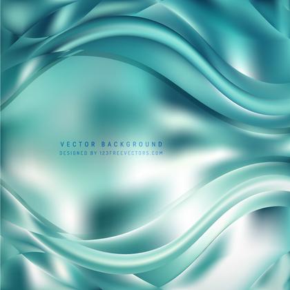 Abstract Turquoise Wave Background Template