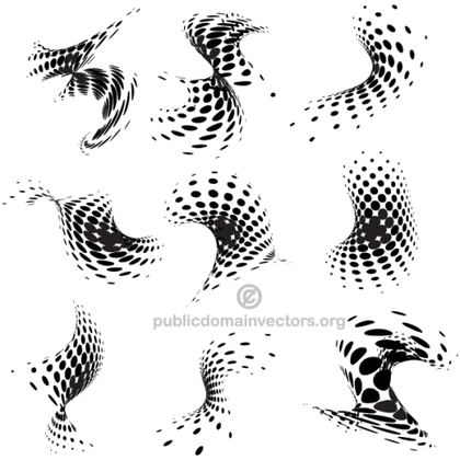 Vector Graphics Halftone Dots Design Elements