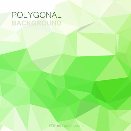 Lawn Green Color Polygonal Triangular Background Template